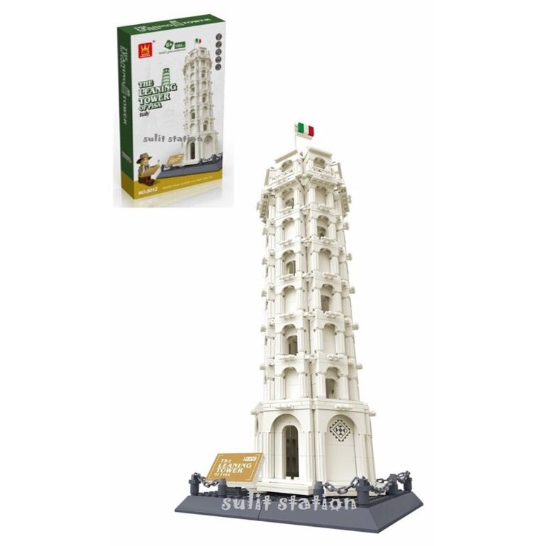 LEANING TOWER OF PISA WANGE LEGO like BUILDING BLOCKS TOY FIGURE ...