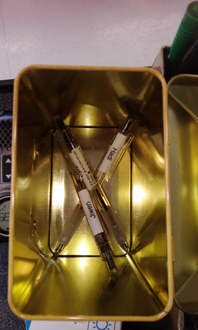 Muji pen with name tag, Warren Buffet quotes, Furniture & Home Living ...