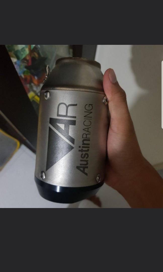 Austin racing muffler, Motorcycles, Motorcycle Accessories on Carousell