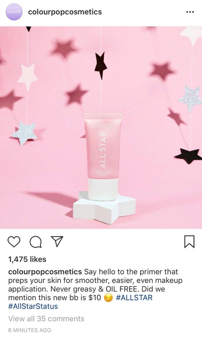 Colourpop Primer and Setting Spray, Beauty & Personal Care, Face ...