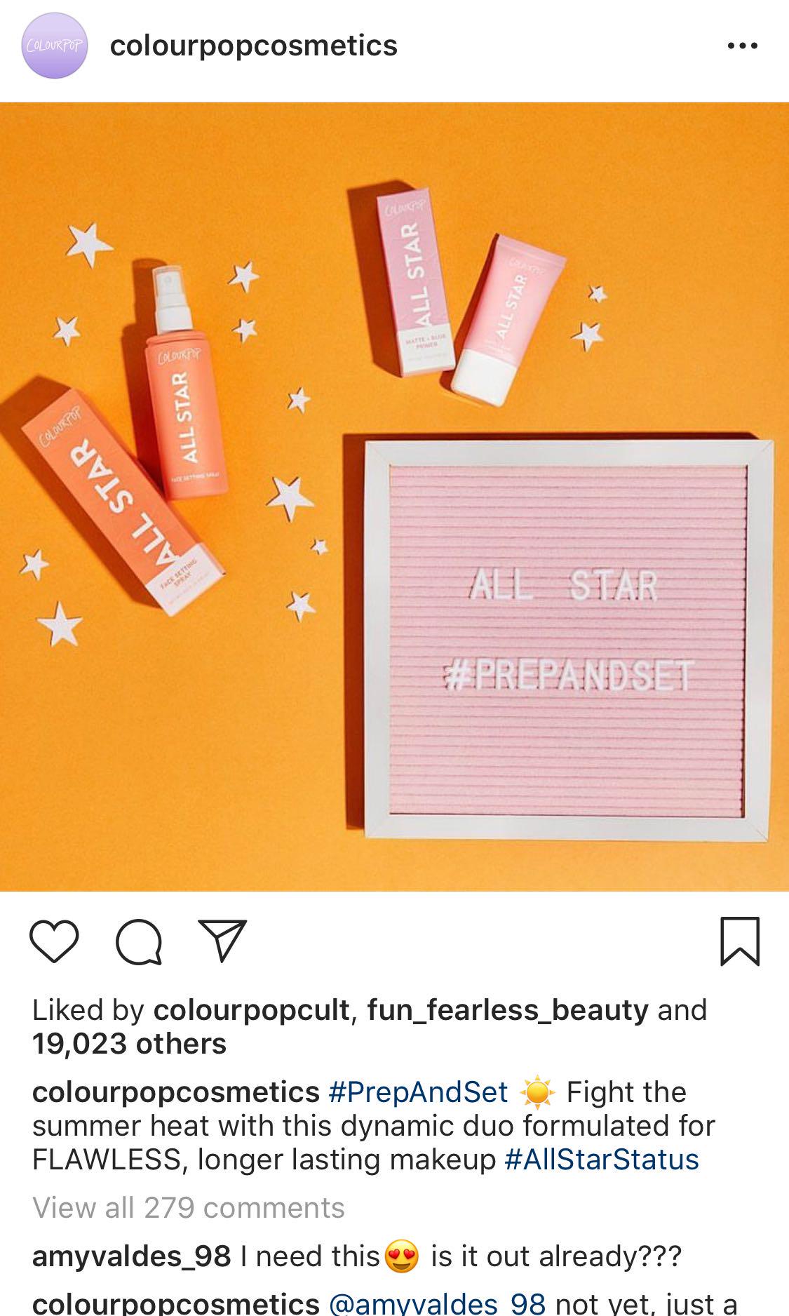 Colourpop Primer and Setting Spray, Beauty & Personal Care, Face ...