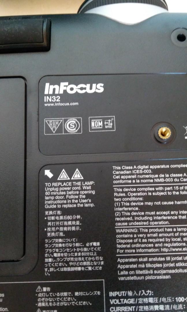 Infocus IN32 DLP Projector, TV & Home Appliances, TV & Entertainment ...
