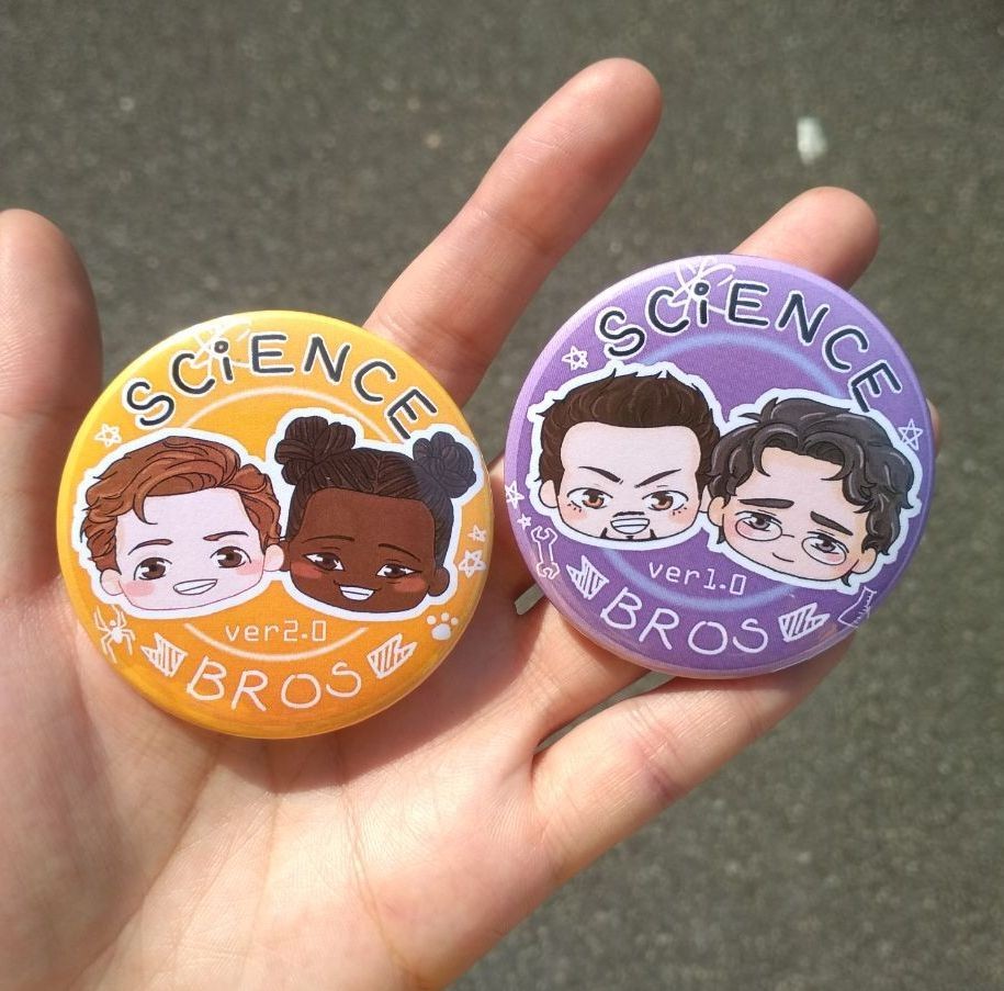 Science Bros ver1 ver2 badges, Hobbies & Toys, Memorabilia ...