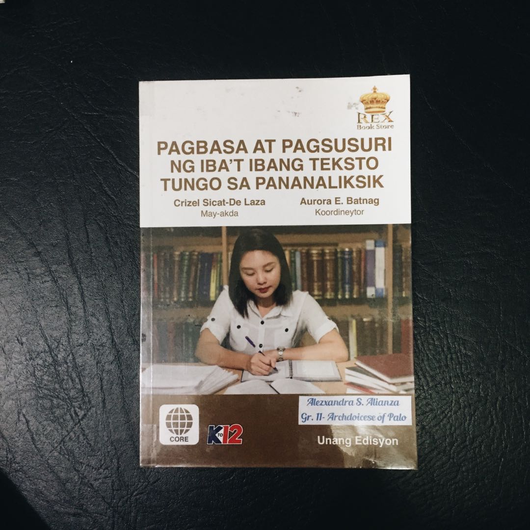 SHS BOOK: Pagbasa at Pagsusuri ng Iba’t Ibang Teksto Tungo sa ...