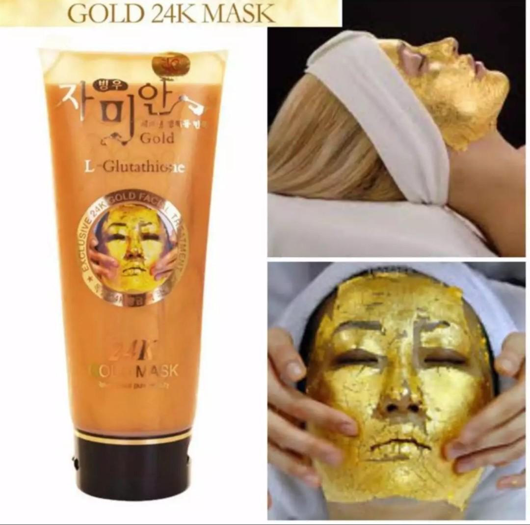 24k Korean Gold Mask, Health & Nutrition, Face Masks & Face Shields on ...