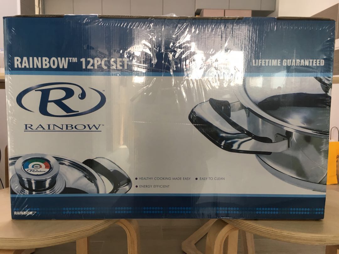Brand New Rainbow 12 Piece Cookware - Stainless Steel Pots, Furniture ...