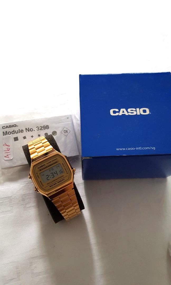 Casio Gold stainless watch A168, Women's Fashion, Watches & Accessories ...