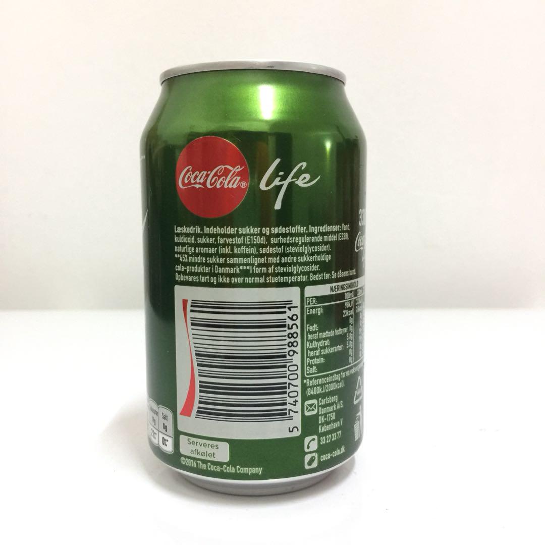 Coca-Cola Life Denmark 330ml Full Can, Hobbies & Toys, Collectibles ...