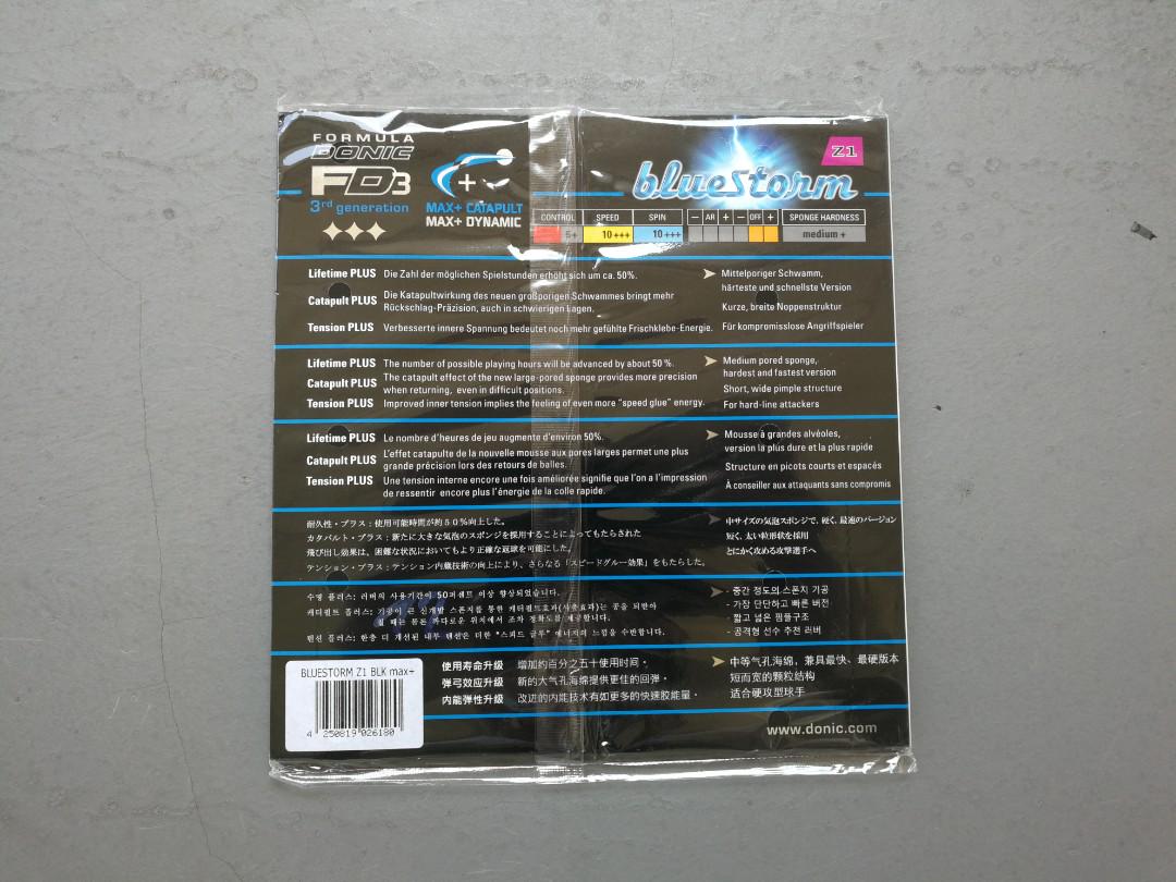 Donic Bluestorm Z1 (Max), Sports Equipment, Sports & Games, Billiards ...