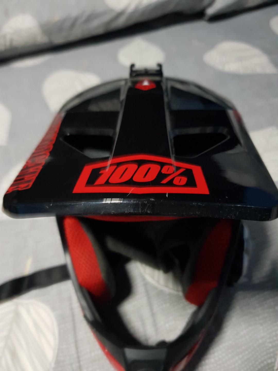 FullFace Ride 100 Percent Status Helmet with Vimoto V8, Sports ...