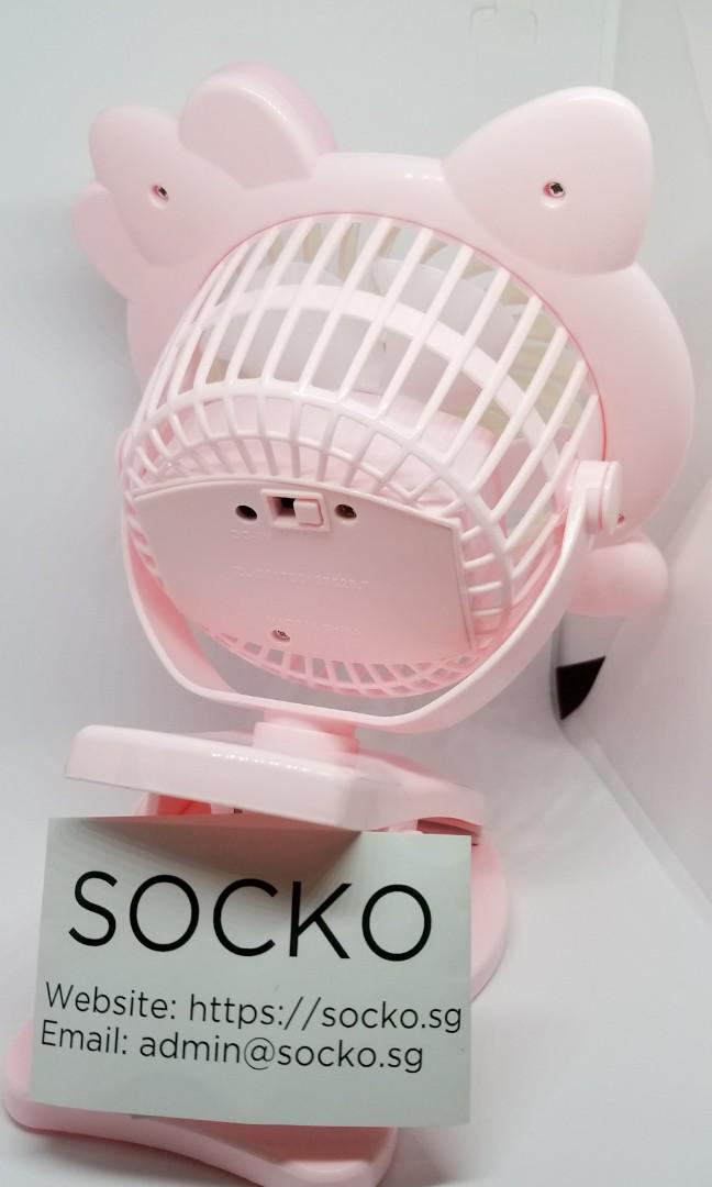 Hello Kitty Portable Fan with Clip, Furniture & Home Living, Lighting ...