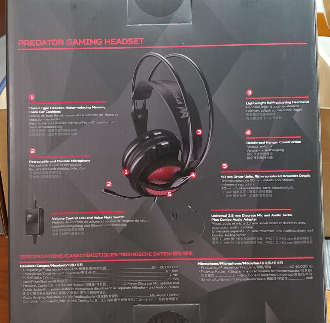 Predator Gaming Headset, Audio, Headphones & Headsets on Carousell