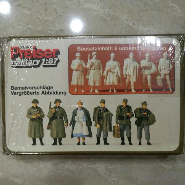Preiser 1/87 Scale German Soldiers, Hobbies & Toys, Toys & Games on Carousell