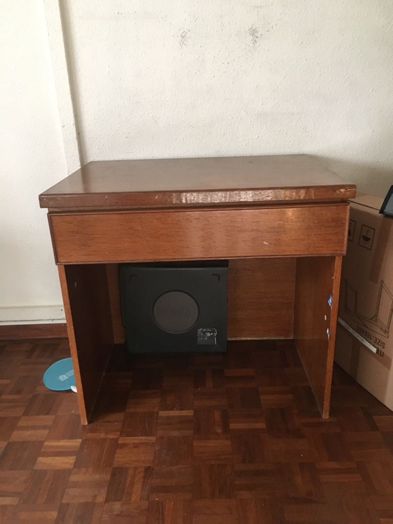 Strong & sturdy; heavy study table with drawer, Furniture & Home Living ...