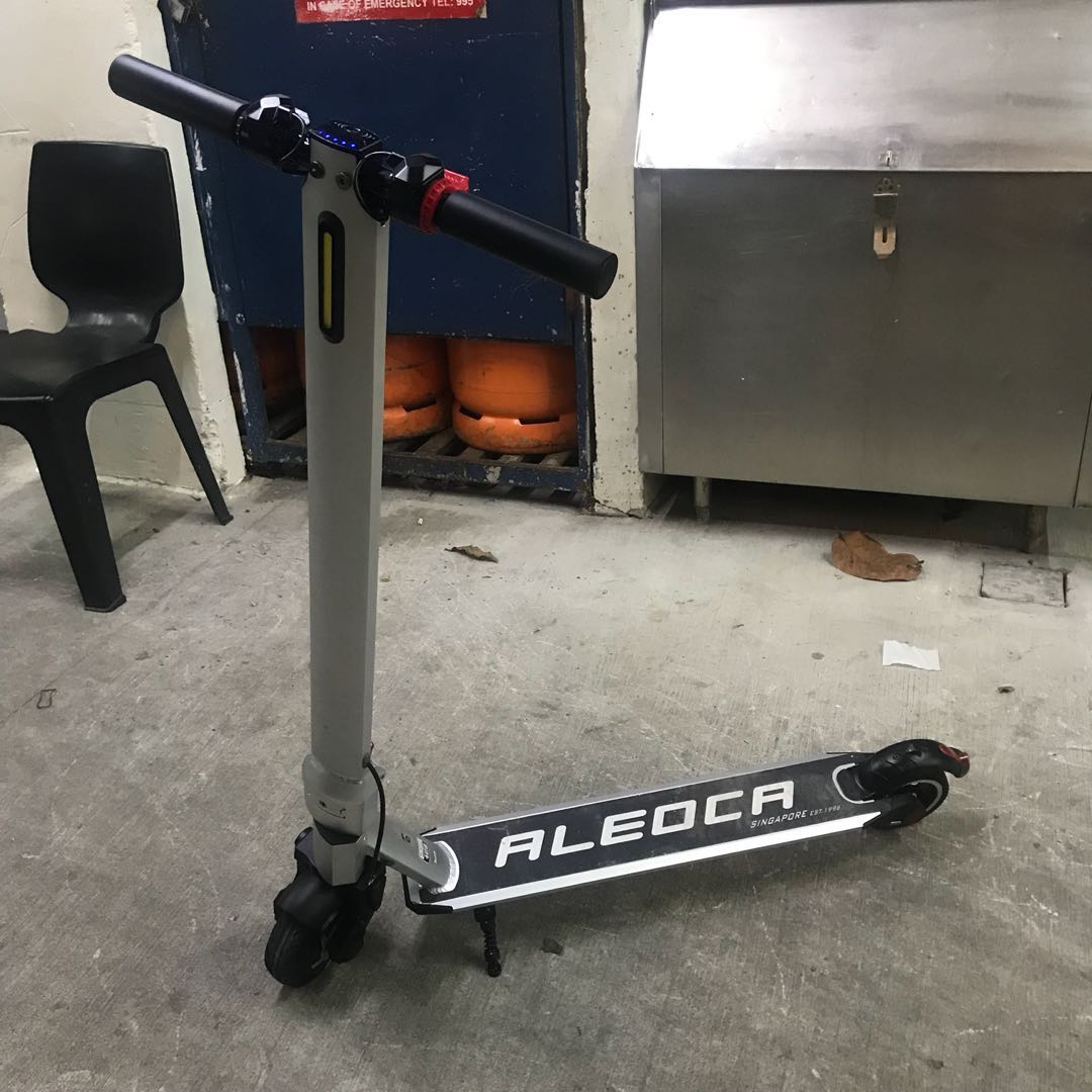 Aleoca E Potenza Alloy Electric Scooter X.8 Silver, Sports Equipment ...