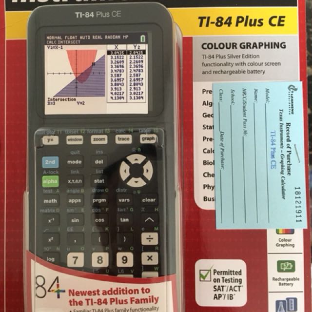 GRAPHIC CALCULATOR TI-84 Plus CE, Hobbies & Toys, Stationery & Craft ...