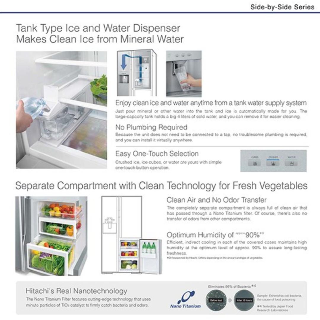 HITACHI - 2 DOOR 650L FRIDGE - R-S700P2MS (38% Discount!), TV & Home ...