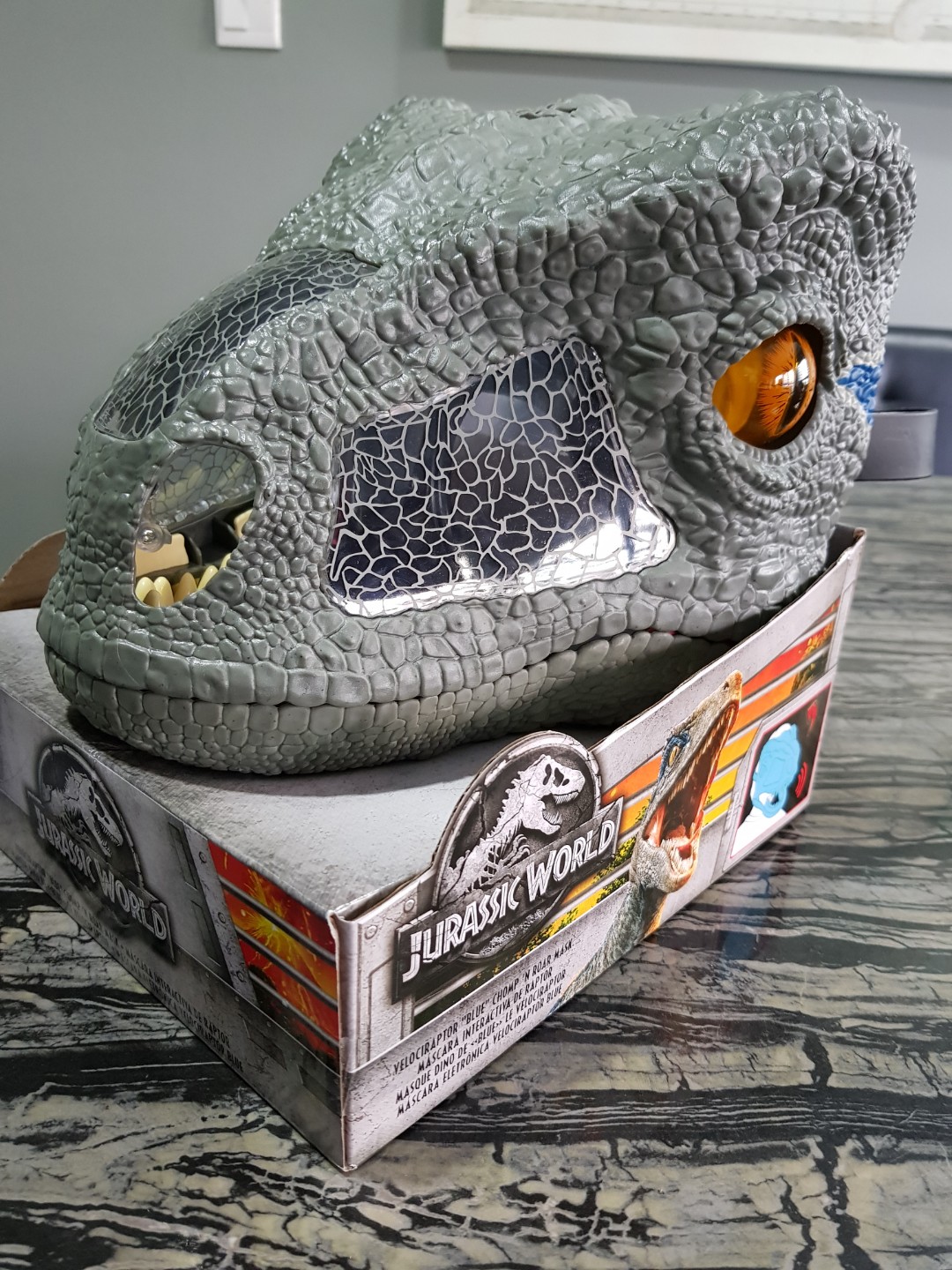 Jurassic world Blue raptor mask, Hobbies & Toys, Toys & Games on Carousell