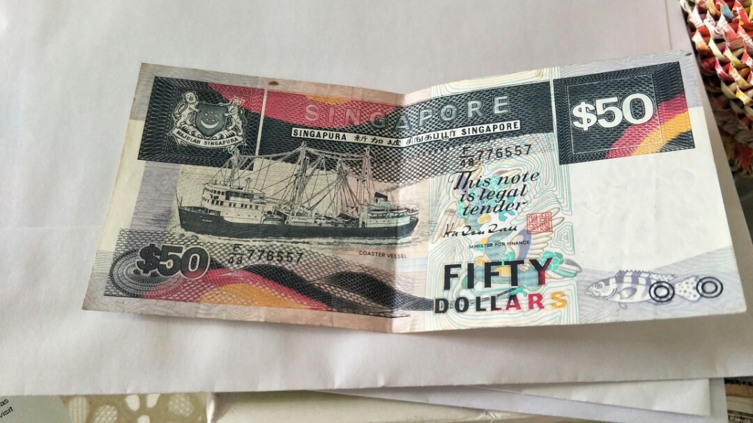 Old S$50 Singapore note, Hobbies & Toys, Memorabilia & Collectibles, Currency on Carousell