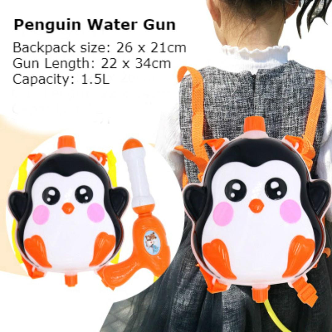 Penguin Water Gun with Water Tank Backpack, Hobbies & Toys, Toys ...