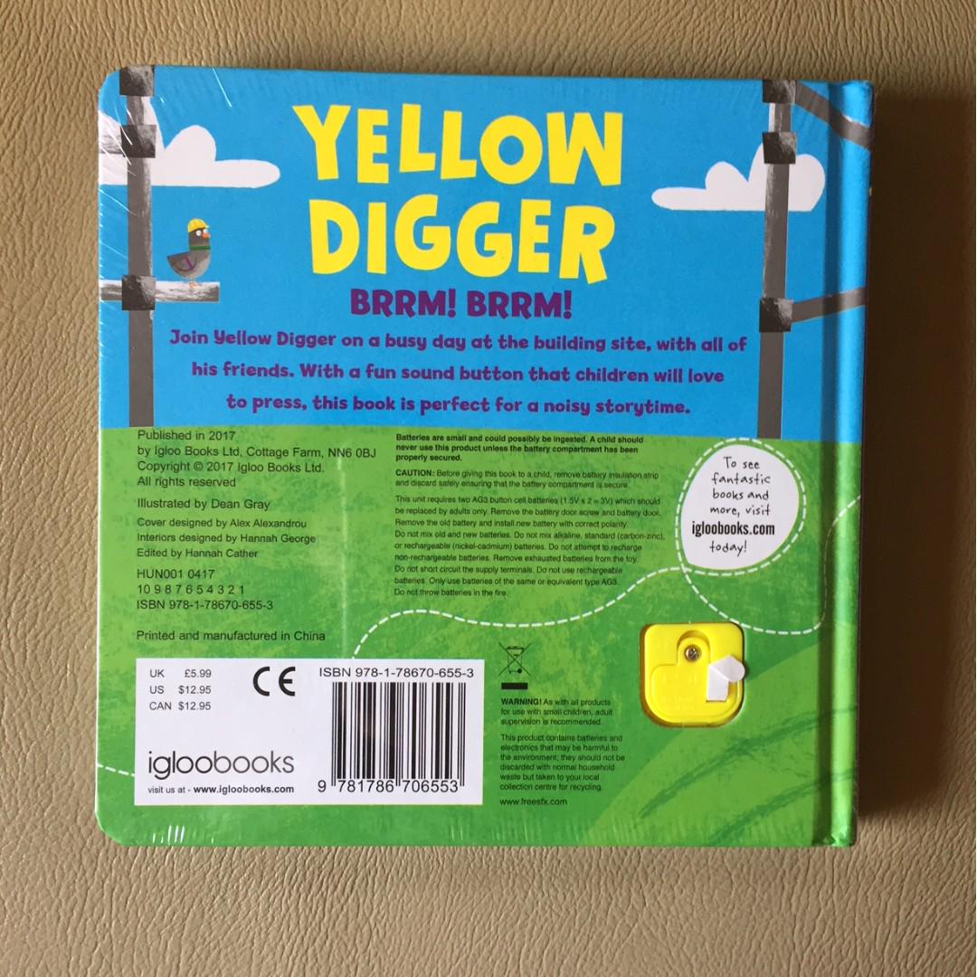 Sound book - Yellow Digger, Buku & Alat Tulis, Buku Anak-Anak di Carousell