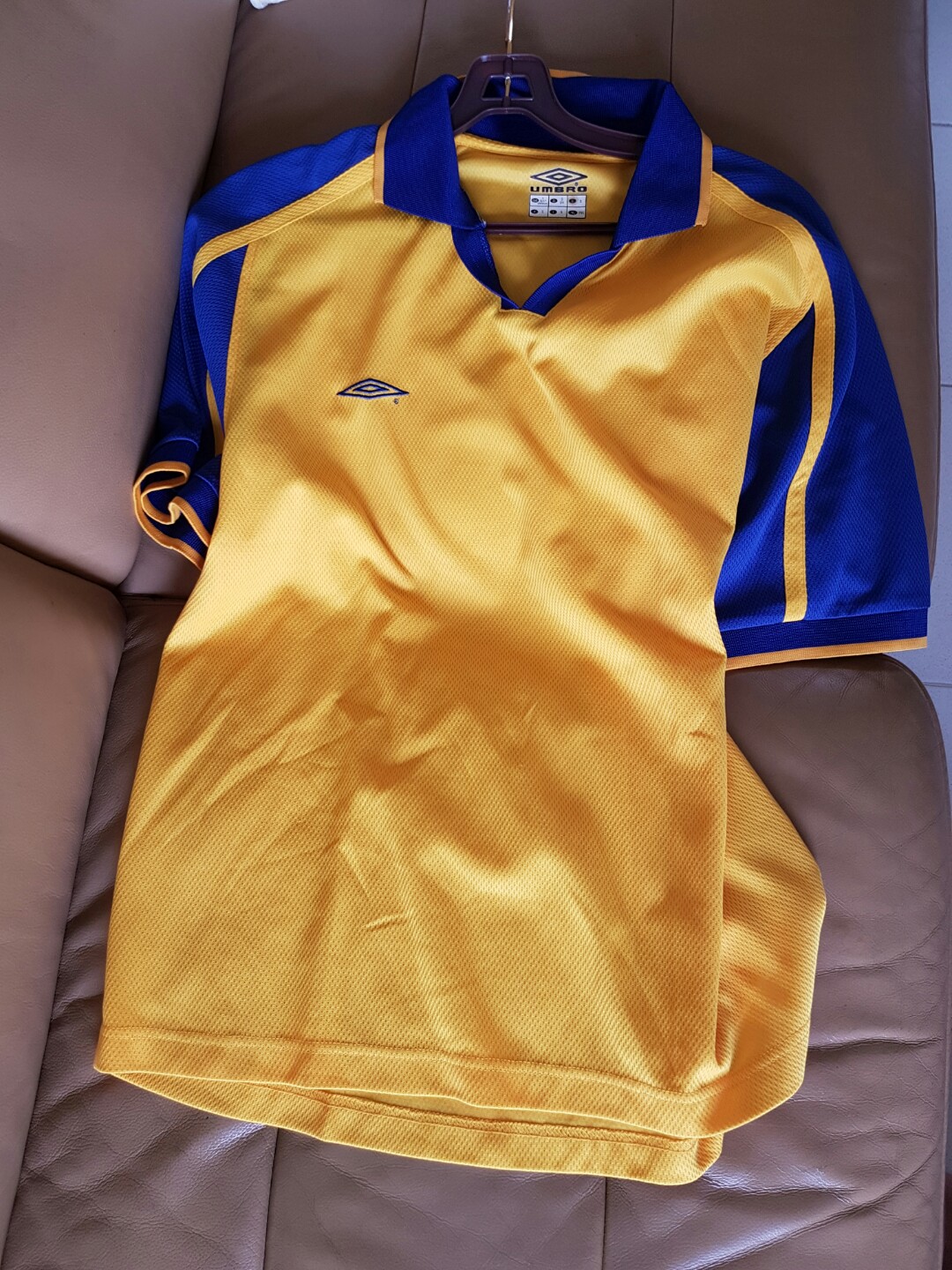 Umbro Yellow Jersey, Men's Fashion, Tops & Sets, Tshirts & Polo Shirts ...