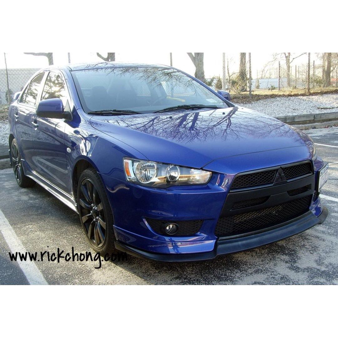 2007 TO 2011 MITSUBISHI LANCER EX CUSTOM FRONT BUMPER NOSE OVERLAY MOD ...