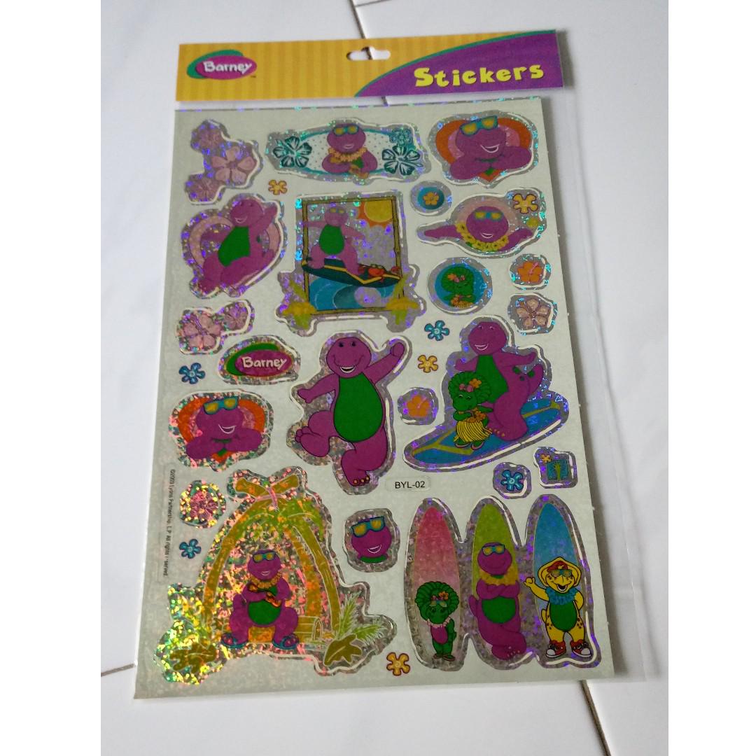 Barney sticker, Hobbies & Toys, Toys & Games on Carousell