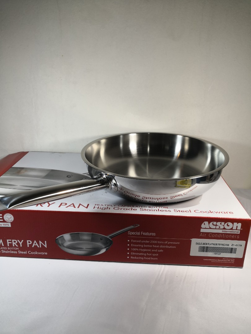 eagle frying pan 28cm stainless steel cookware, Furniture & Home Living ...