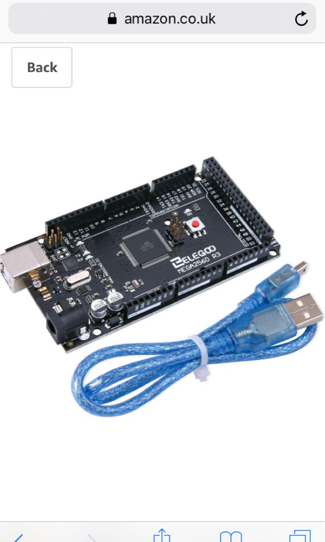 ELEGOO MEGA 2560 R3 Board Black ATmega2560 ATMEGA16U2, Video Gaming ...