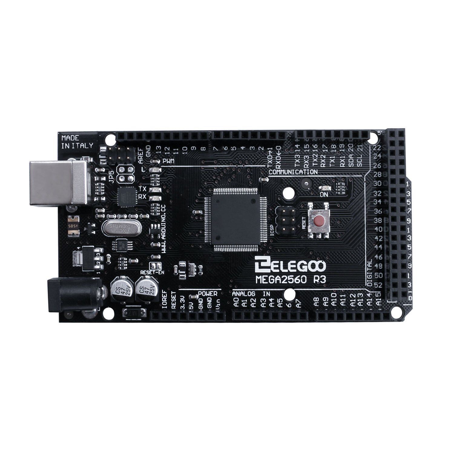 ELEGOO MEGA 2560 R3 Board Black ATmega2560 ATMEGA16U2, Video Gaming ...