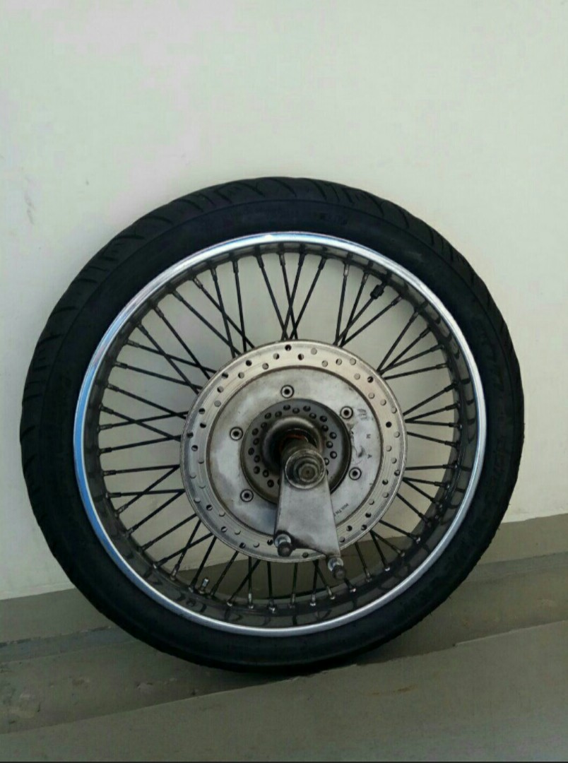 Honda Steed 28" Front Spokes Rim wheel set, Motorcycles, Motorcycle ...