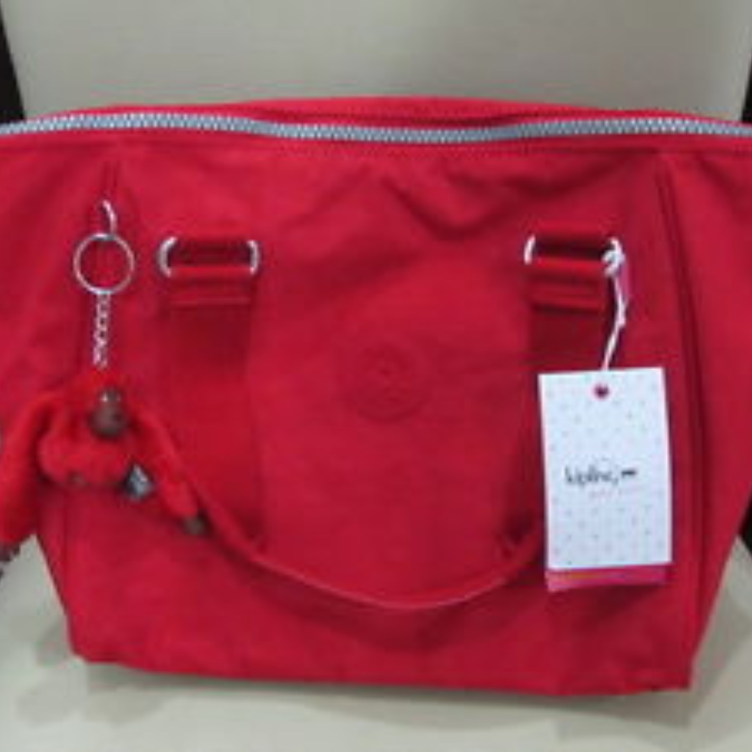 KIPLING SYRO VIBRANT RED TOTE BAG WITH SLING AUTHENTIC BRAND NEW, Women ...