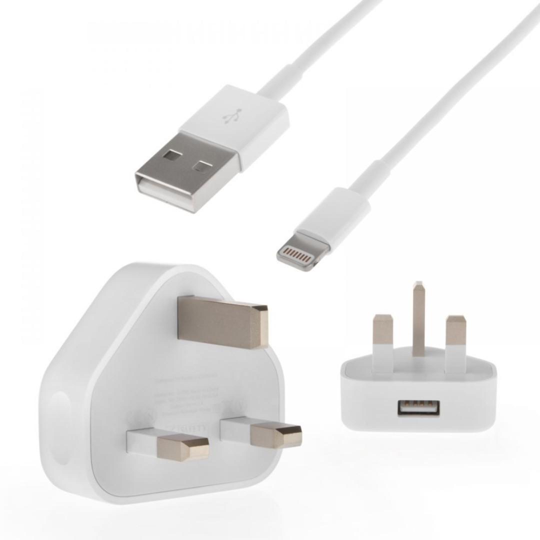 NEW Original Apple power plug/adapter 5W USB Apple charger UK [iPhone X ...