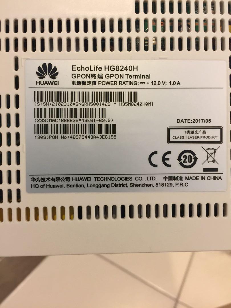 ONT Huawei HG8204H Fibre Internet M1, Mobile Phones & Gadgets, Mobile ...