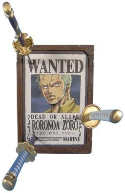 Plex One Piece Frame Collection - Wanted Mugiwara Pirates - Zoro 3D ...