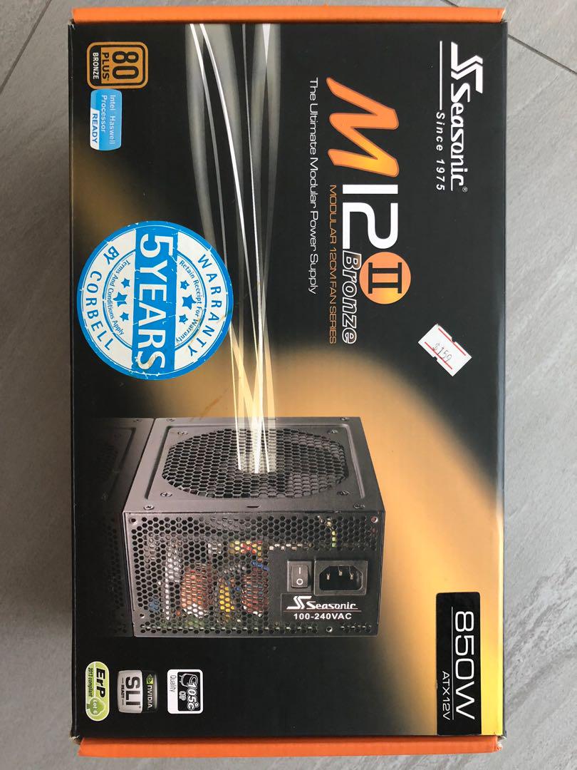 Seasonic M12II 850W Bronze Semi modular PSU, Computers & Tech, Parts ...