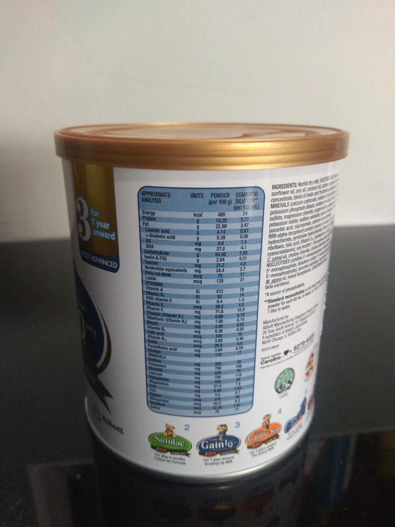 Similac Gain IQ Intelli-Pro Stage 3 Milk Powder, Babies & Kids, Nursing ...