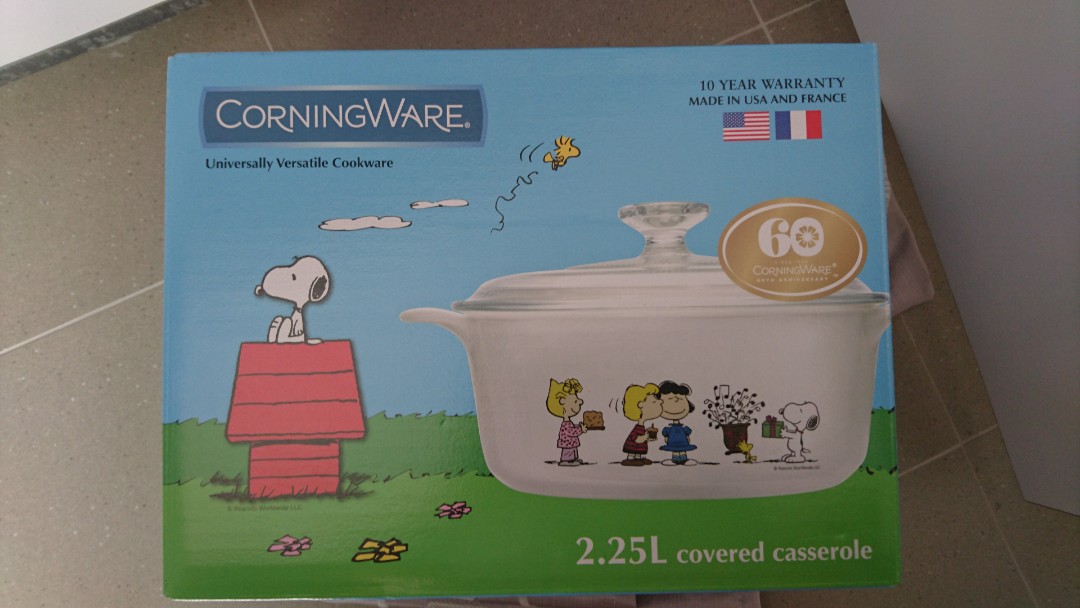 Snoopy Corningware 2.25L, Furniture & Home Living, Kitchenware ...