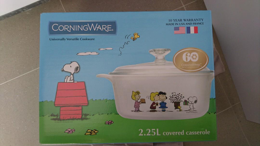Snoopy Corningware 2.25L, Furniture & Home Living, Kitchenware ...