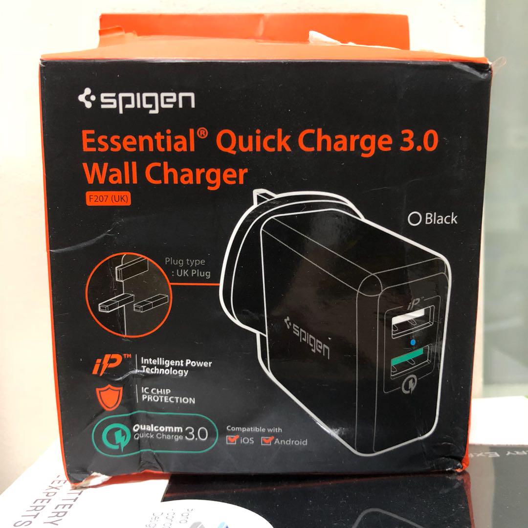 Spigen Quick Charge USB Charger, Mobile Phones & Gadgets, Mobile ...