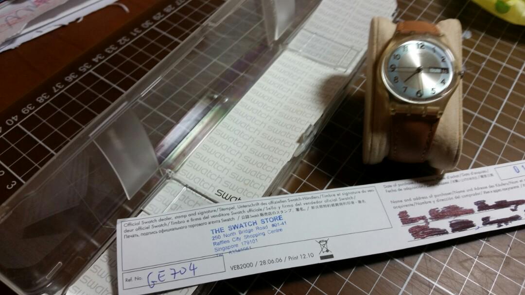 Swatch Watch Ref GE704 Blue Conker (34mm), Luxury, Watches on Carousell