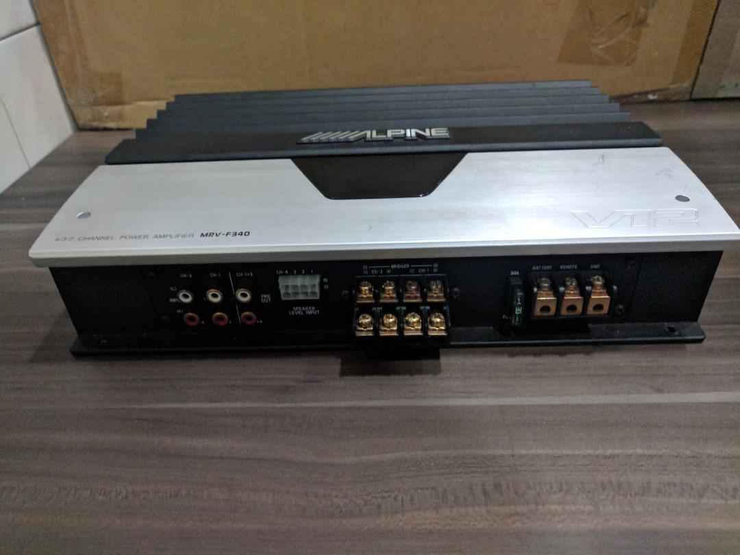 Alpine Amplifier 4ch channel MRV-F340, Car Accessories, Accessories on Carousell
