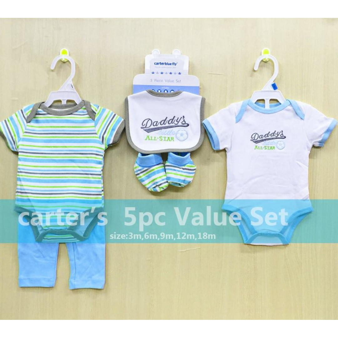 Carter's 5 Piece Value Set Outfit, Babies & Kids, Babies & Kids Fashion on Carousell