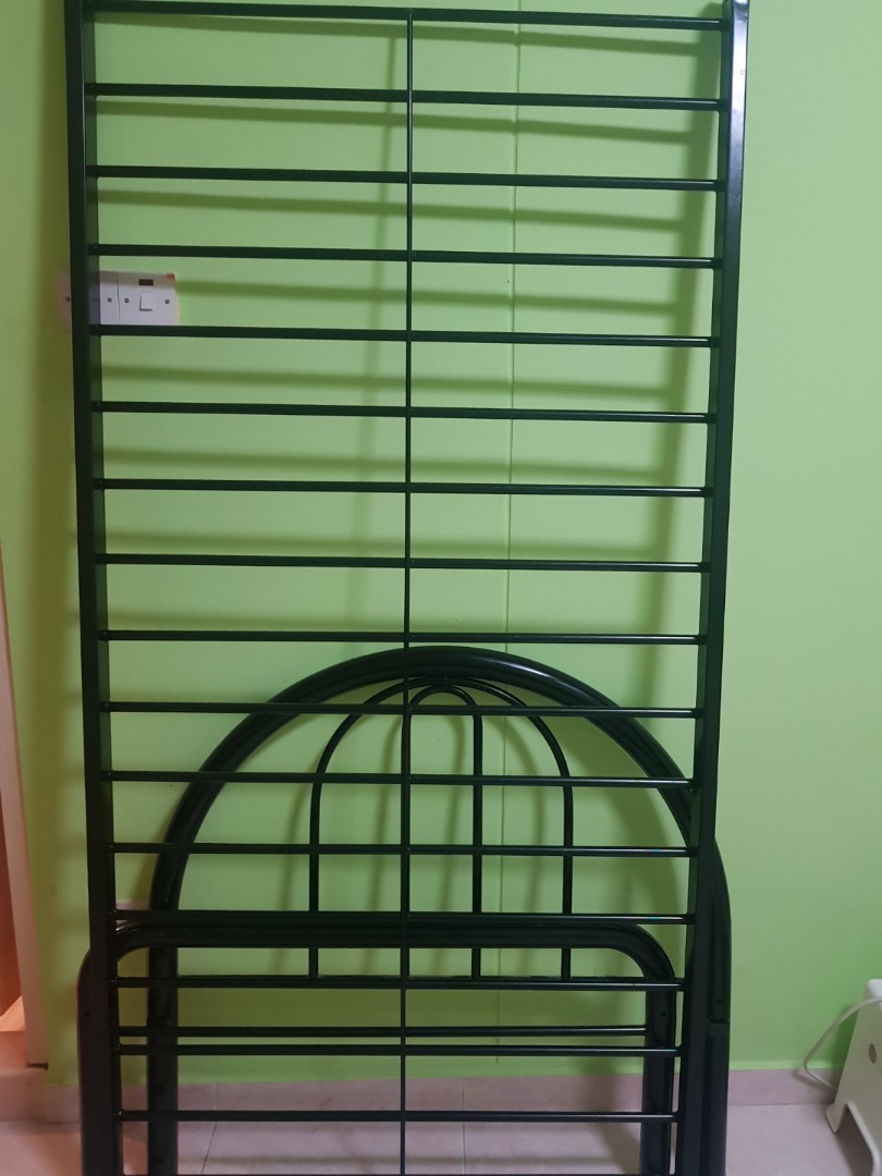 Metal Frame Single Bed, Furniture & Home Living, Furniture, Bed Frames ...