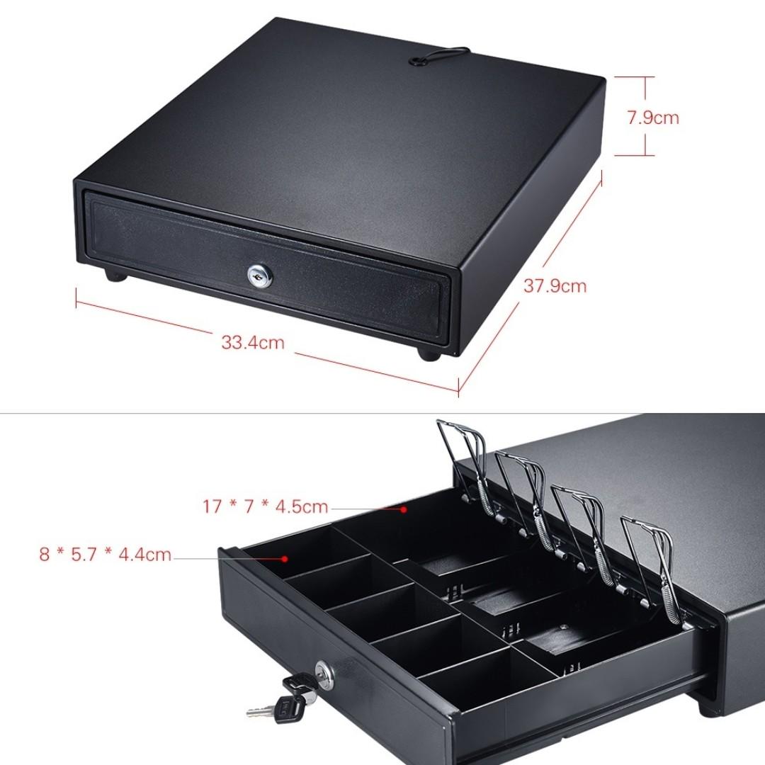 4 Bill 5 Coin Trays Money Cash Drawer Box Case Storage Heavy Duty ...