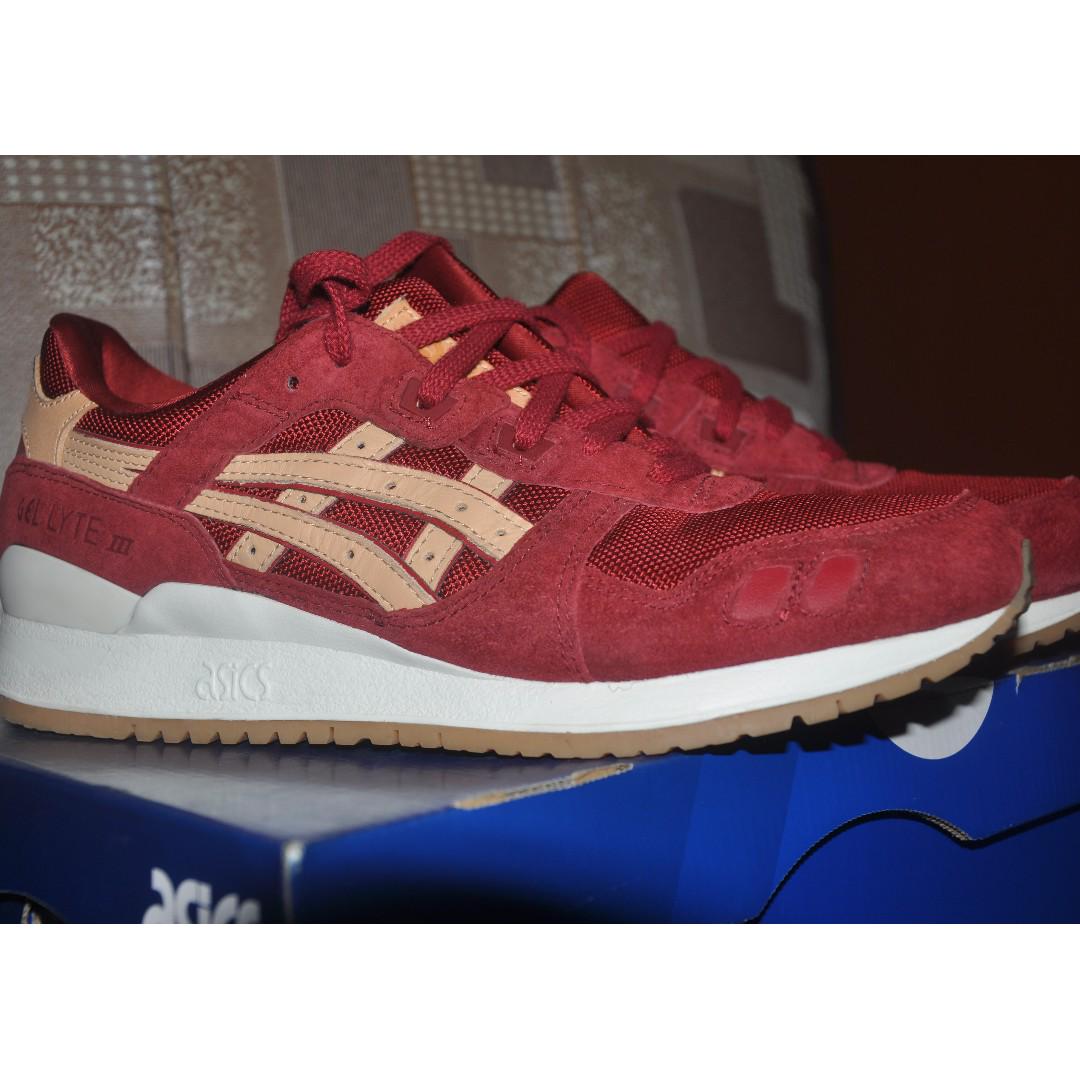 Asics Gel lyte iii burgandy tan, Men's Fashion, Footwear, Dress Shoes ...