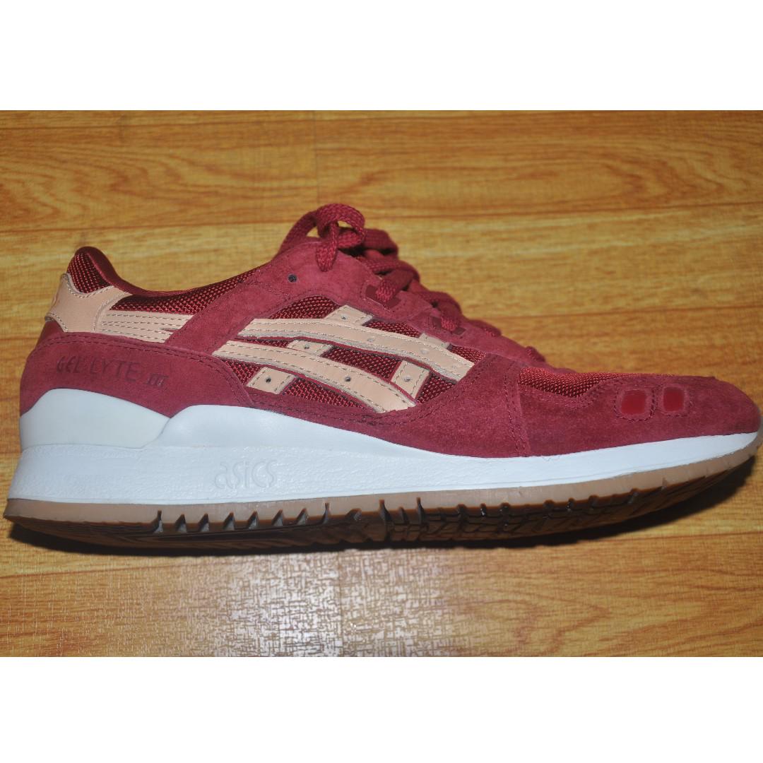 Asics Gel lyte iii burgandy tan, Men's Fashion, Footwear, Dress Shoes ...