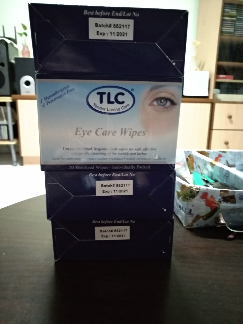 Eye Care Wipes -TLC-20S, Beauty & Personal Care, Face, Face Care on Carousell