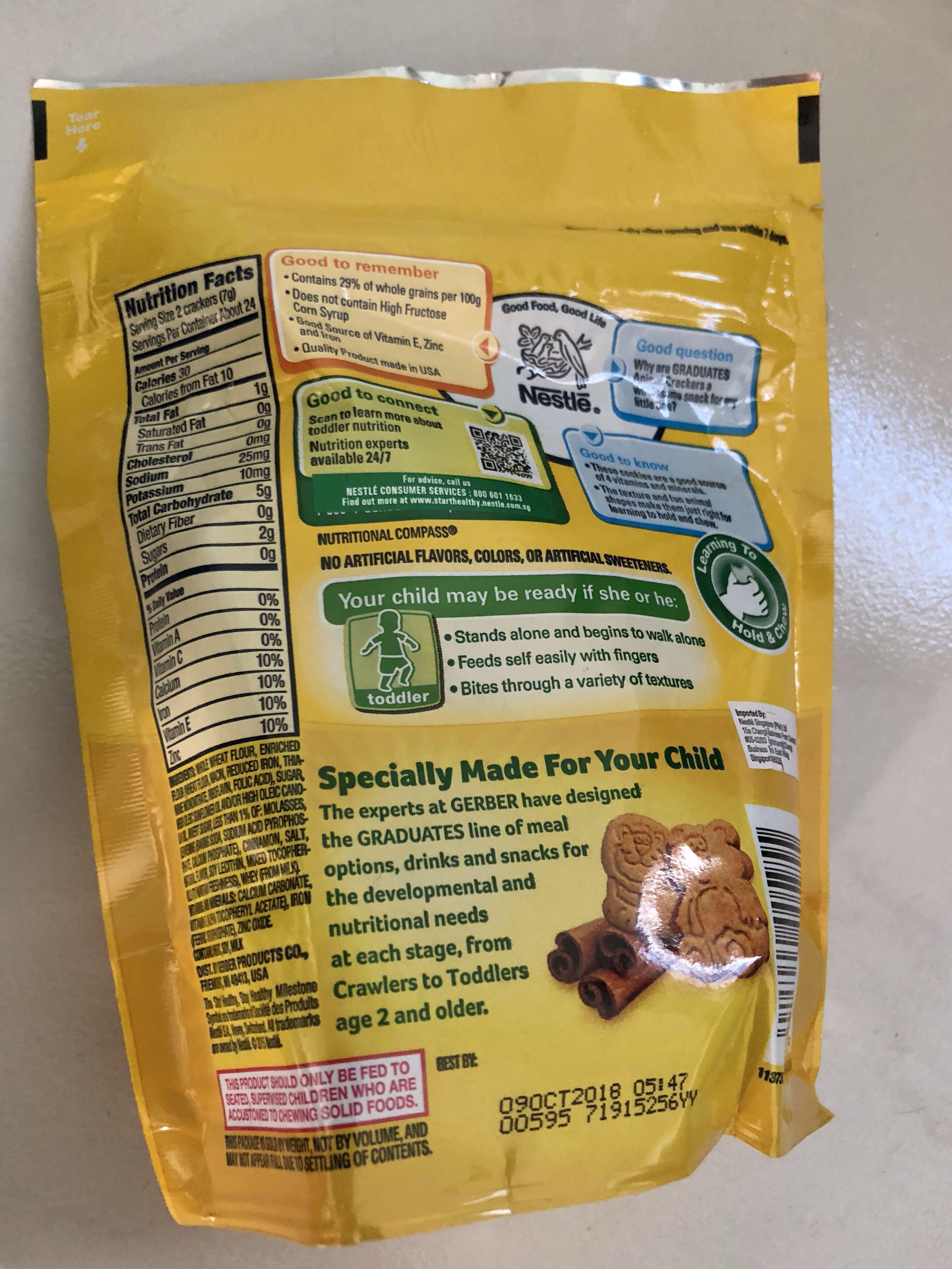 Gerber® Graduates® Cinnamon Graham Animal Crackers/Biscuits, Babies ...